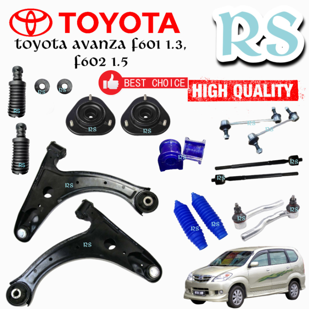 18 Item Combo Set FRONT Suspension Part Toyota Avanza F601 1.3, F602 1. ...