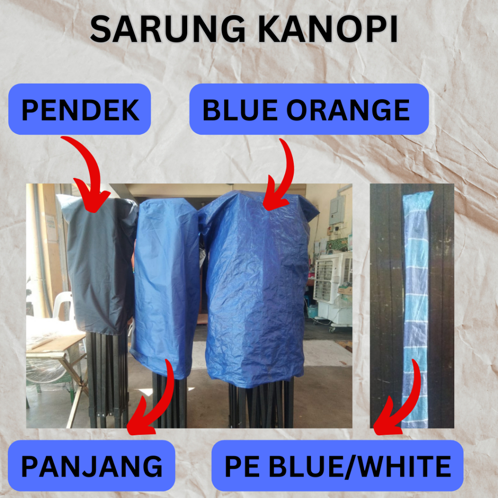 SARUNG KANOPI NIAGA SESUAI UNTUK SAIZ 6ft X 6ft / 8ft X 8ft / 10ft X ...