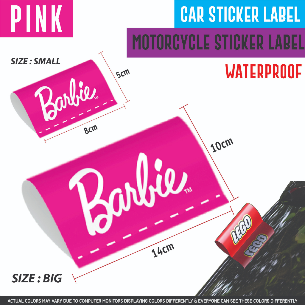 Barbie Car Trunk Door Label Exterior Decoration Label Motorcycle ...