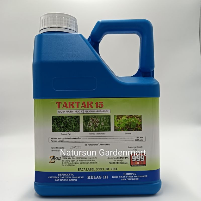 (Rumput) 4L Tartar 15(tanah tak rosak)/zesta/basta/chamber/kenbast/GA ...