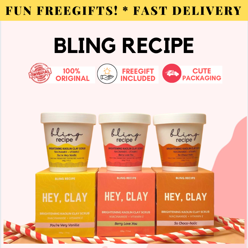 Bling Recipe Brightening Kaolin Clay Scrub | Shopee Malaysia