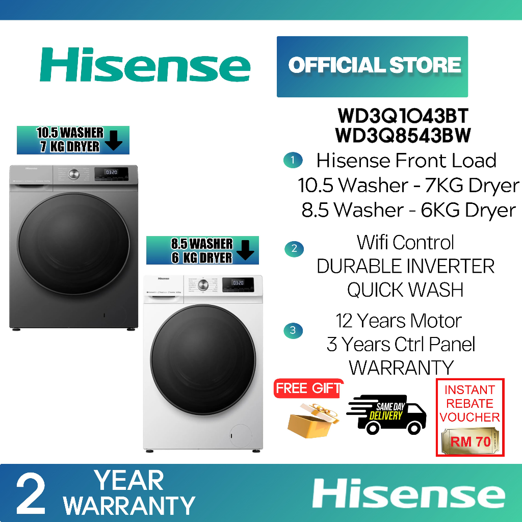 [FREE Installation] Hisense 2 in 1 Front Load Washing Machine & Dryer ...