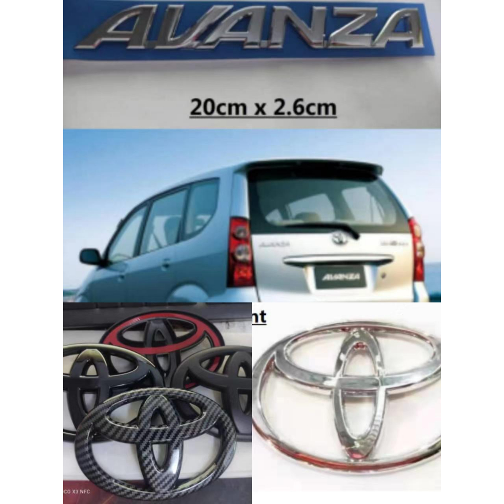 Toyota Avanza Car Logo Emblem Badge Decal Sticker Word Emblem | Shopee ...