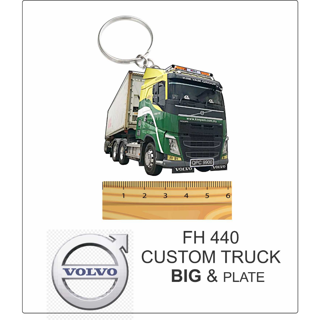 volvo fh440 Trak pengangkat bercangkuk container trailler 2d keychain ...