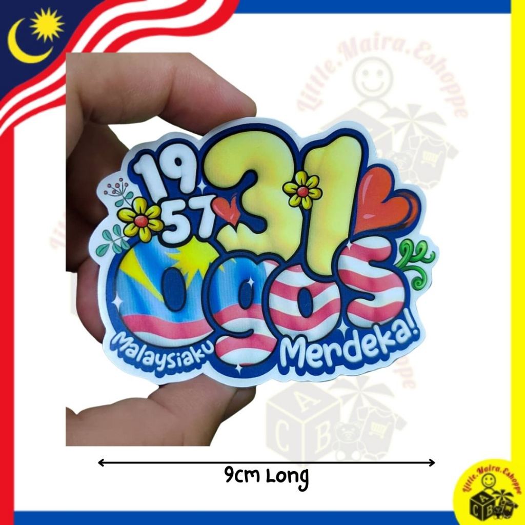 MERDEKA Sticker Temporary Tattoo Face Malaysia Flag Tatu Sementara ...