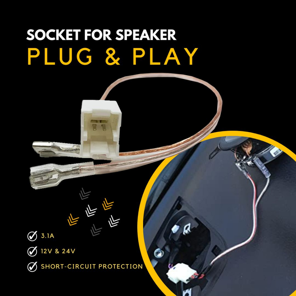 【Honda/Toyota/Nissan】1PC Socket for Speaker Plug and Play Kabel Soket ...