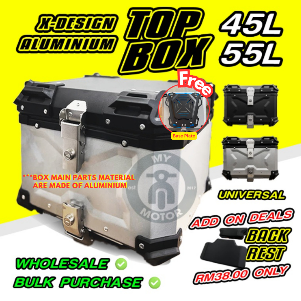 [STOCK CLEARANCE] MYRIDER 💥PREMIUM -X💥 ALUMINIUM TOP BOX MOTOR BOX 2021 ...
