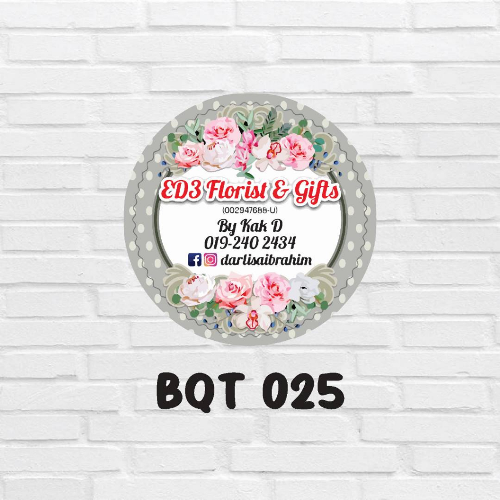 STICKER LABEL BOUQUET | STICKER BOUQUET | STICKER BUNGA | STICKER GIFT ...