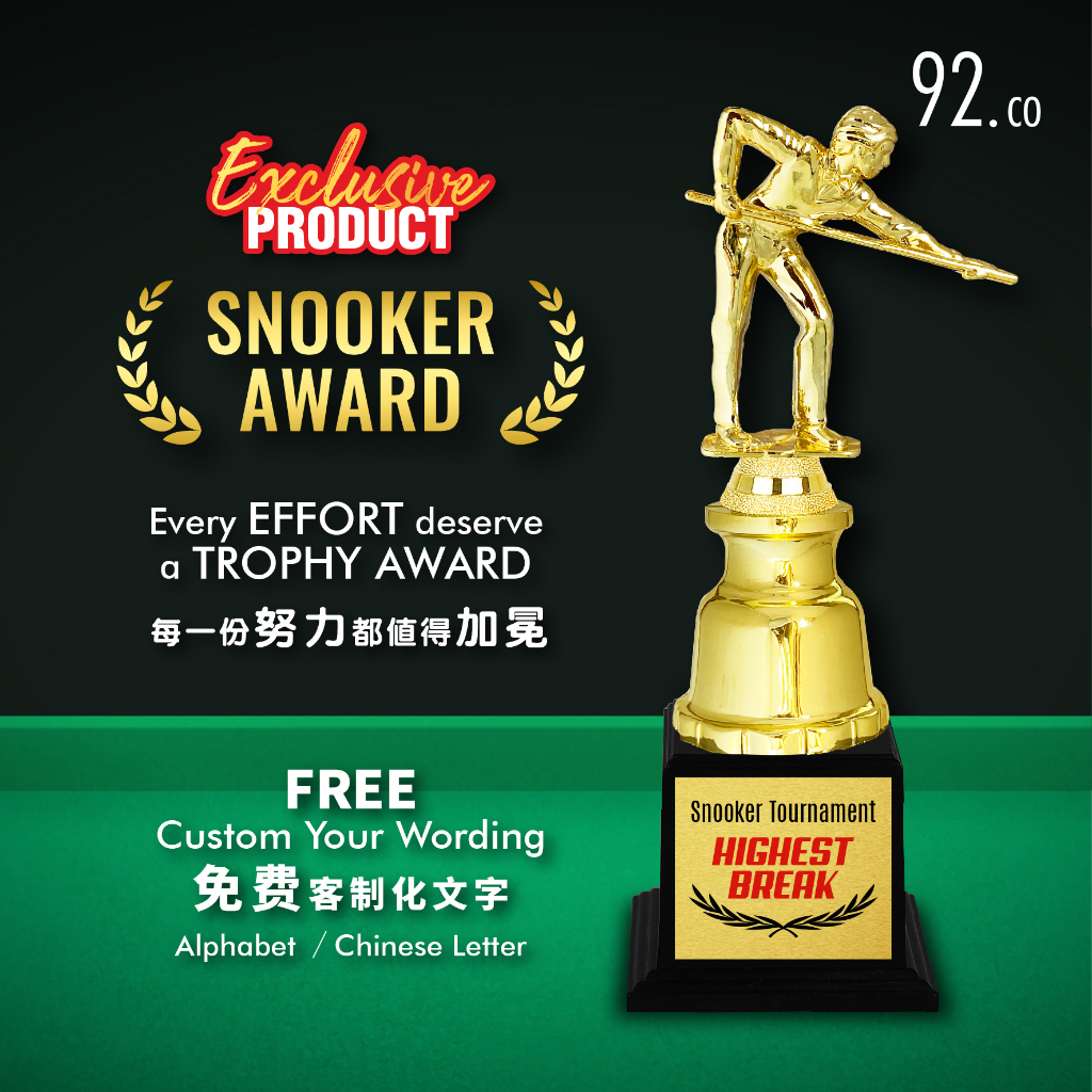 [Snooker Trophy] Snooker Trophy Award Trophy Pool & Snooker Piala ...