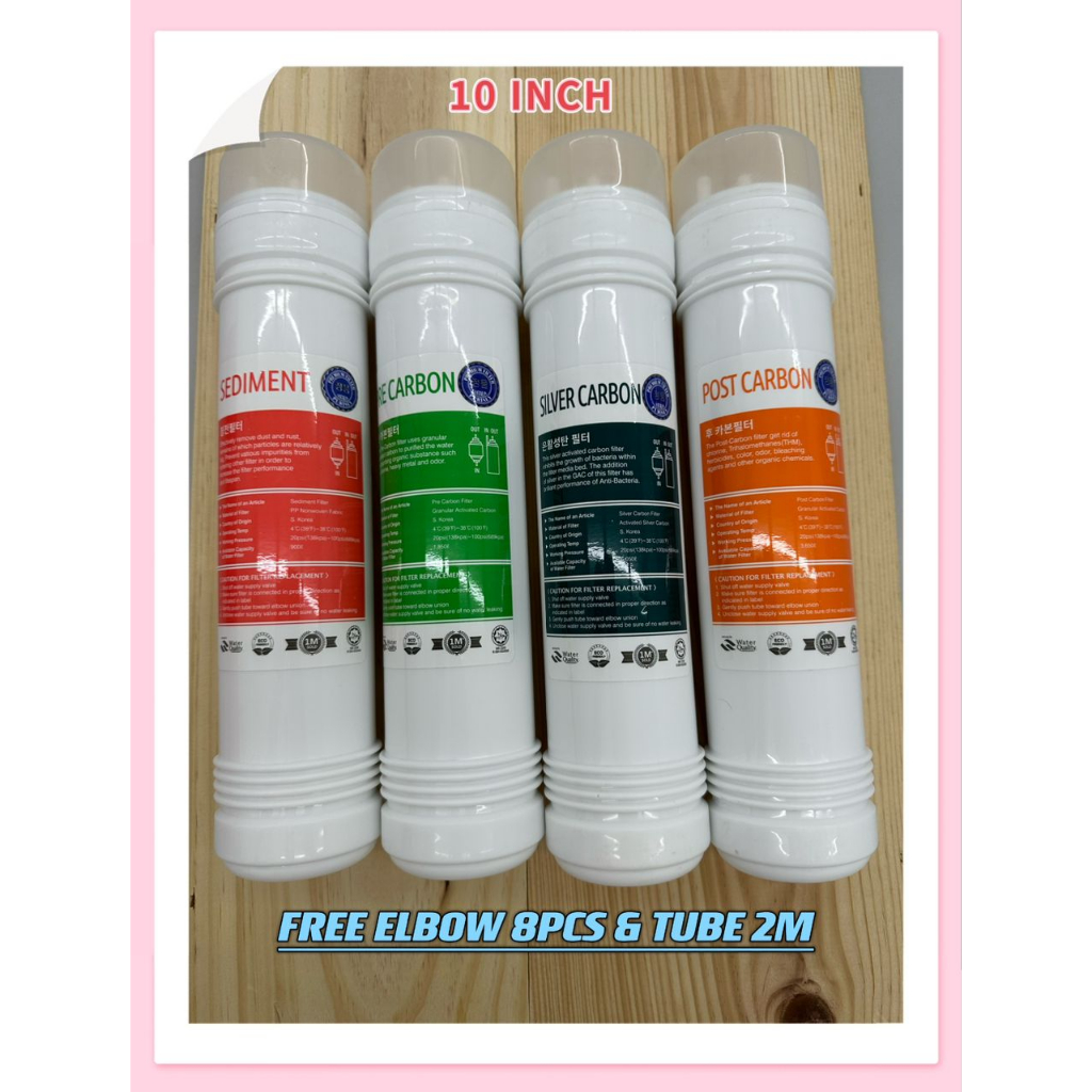 Water Filter Halal U Type 10”8''6'' Sediment/Pre-Carbon/Silver Carbon ...