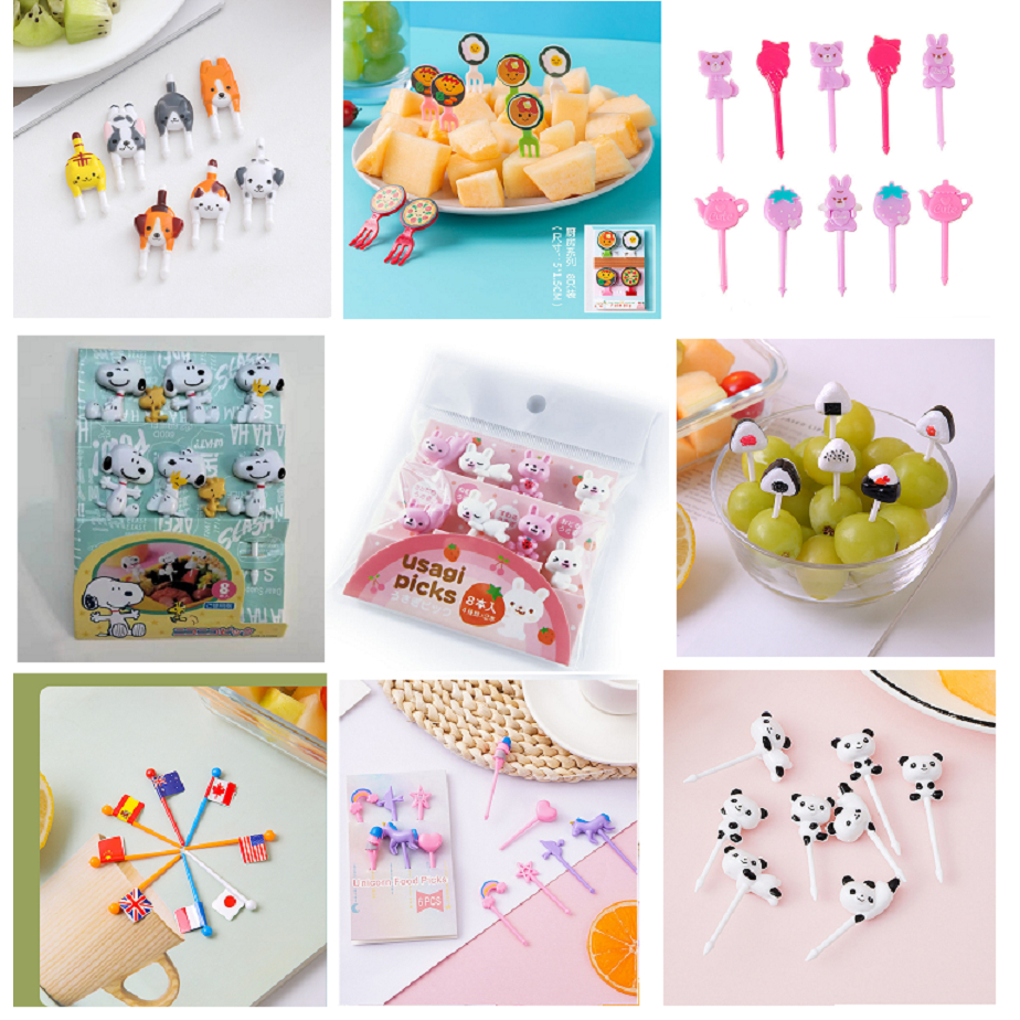 !!Hot Sales!!Cute Cartoon Fruits Pick Forks Bento Box Lunch Box ...