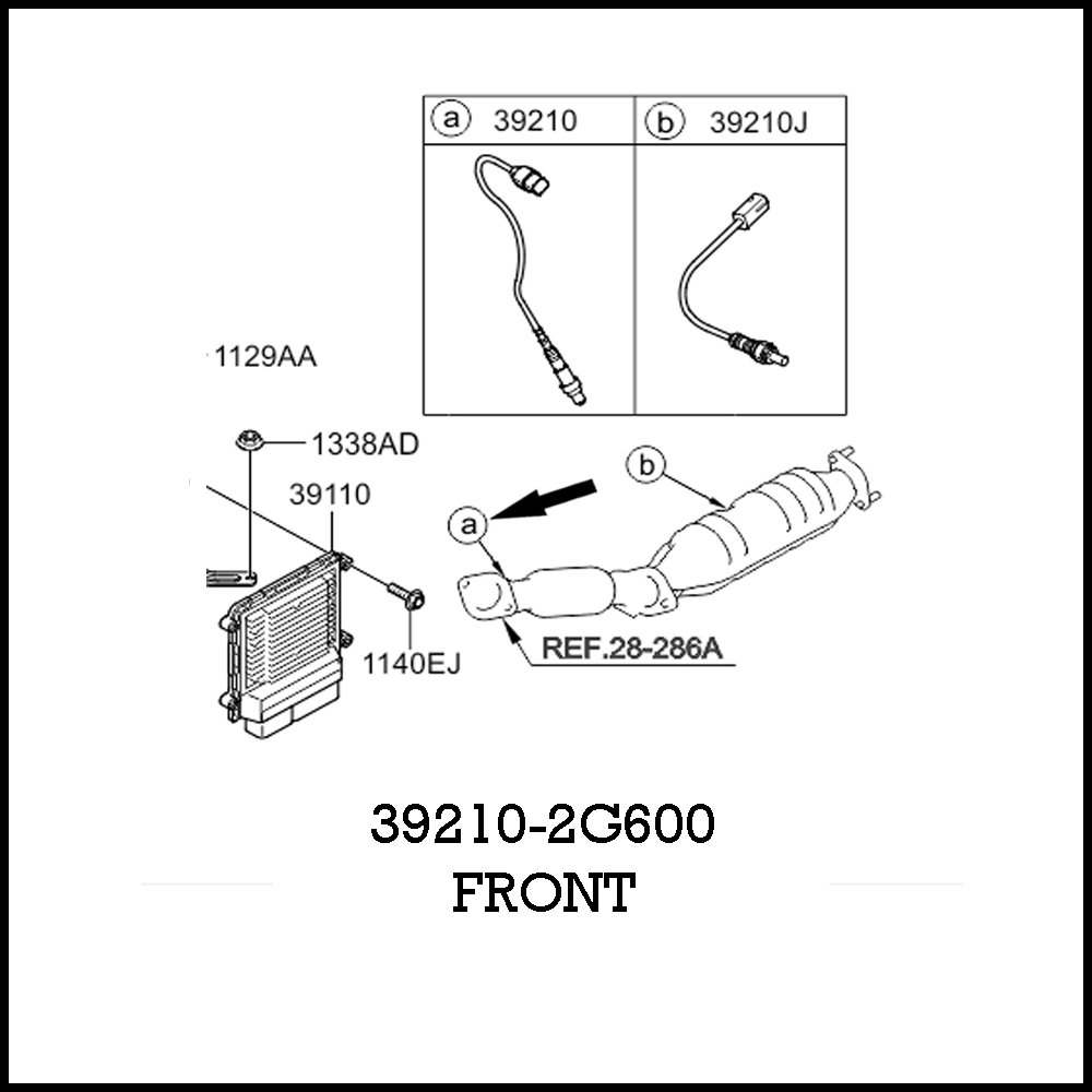 Kia Sportage SL Theta II Engine 2011-13 Genuine Mobis Oxygen Sensor ...