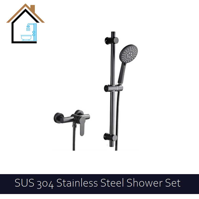 SUS 304 Stainless Steel Shower Mixer Set with Sliding Rail Combo ...