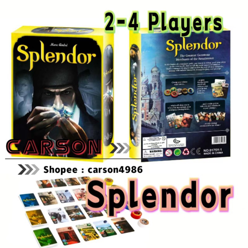 Splendor Card Game Board Game Family Party Games (English Version ...