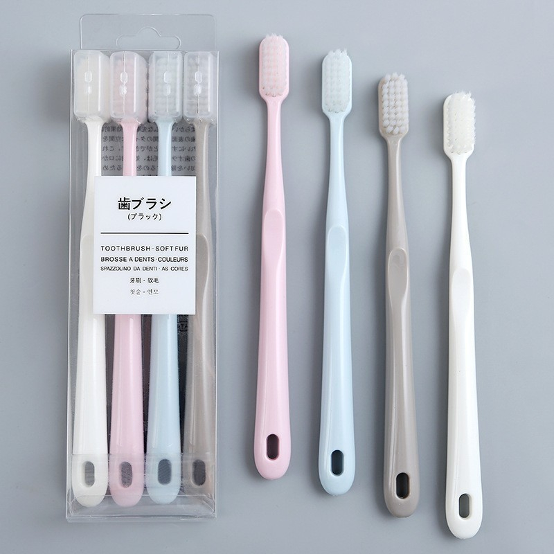 4pc Japan Toothbrush Anti Bacteria Soft Hair Toothbrush Ultra Fine Soft ...
