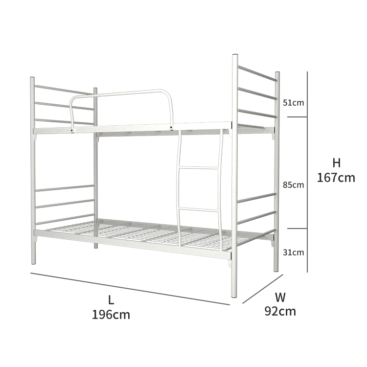 KitchenZ 3V Double Decker Powder Coated Metal Bed Frame Single Katil ...