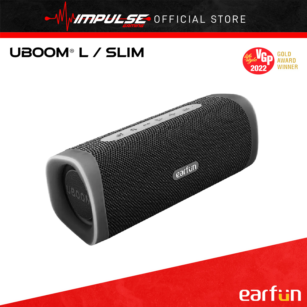 EarFun UBOOM L / Slim 360° Portable Bluetooth Speaker - JumboBass™ Portable Bluetooth Speaker ...