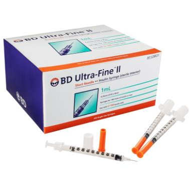 BD Ultra-Fine II Insulin Syringe Short Needles (31g x 8mm 1mL) (Pack of ...