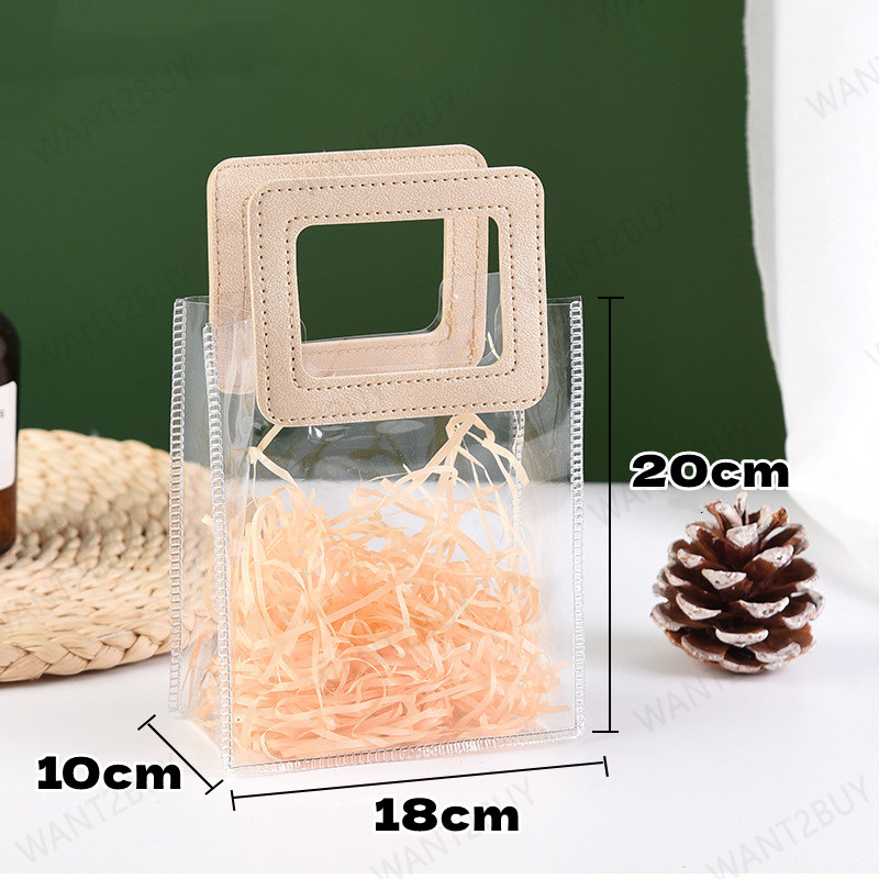 1pcs Double Layer Premium Gift Bag Tote Handle Bag Wedding Event PVC Pu ...
