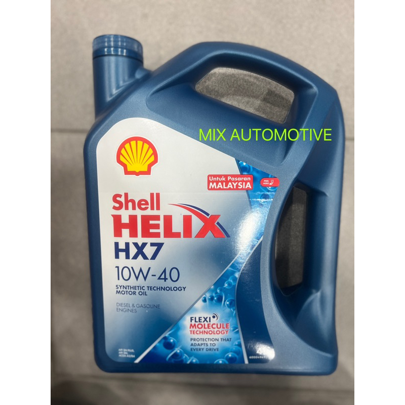 100% SHELL HELIX 10W40 10/40 SEMI SYNTHETIC ENGINE OIL MINYAK HITAM ...