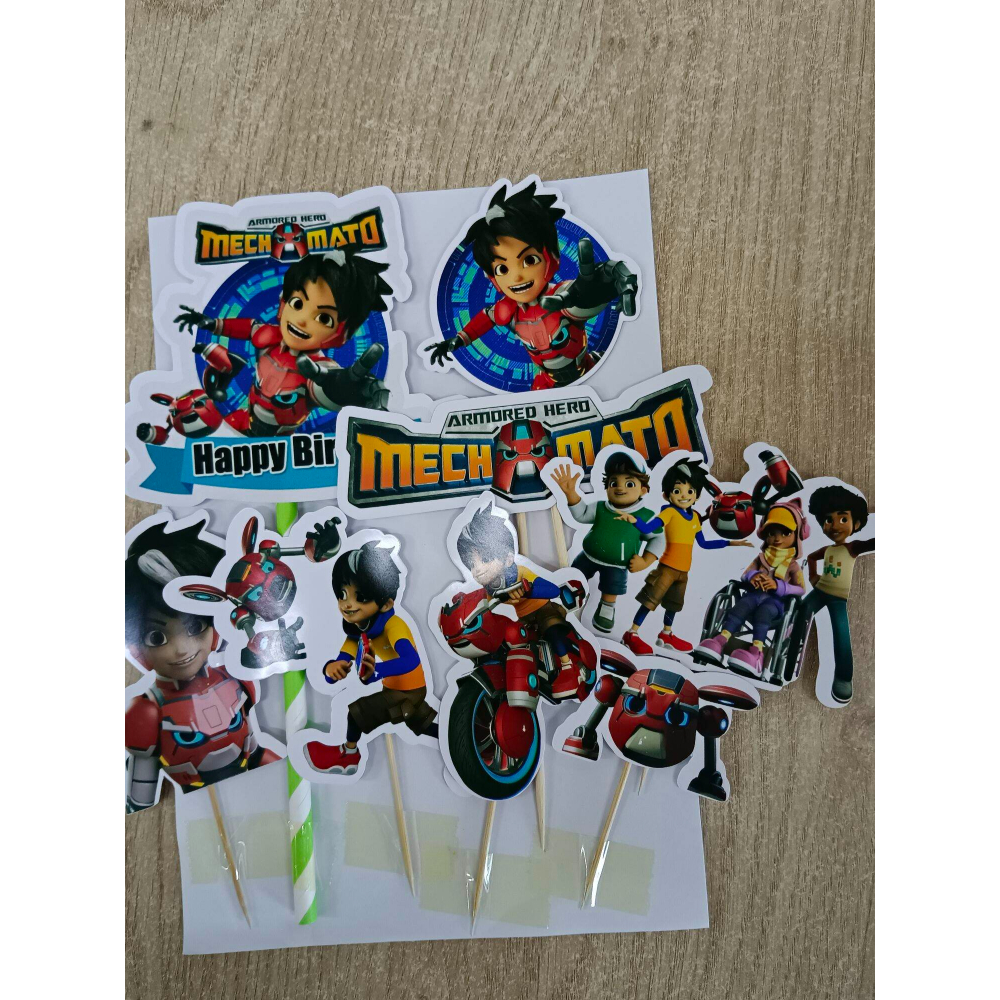 Cake Topper Mechamato/ Frozen/Roblox/Ejen Ali/Cocomelon/Unicorn ...