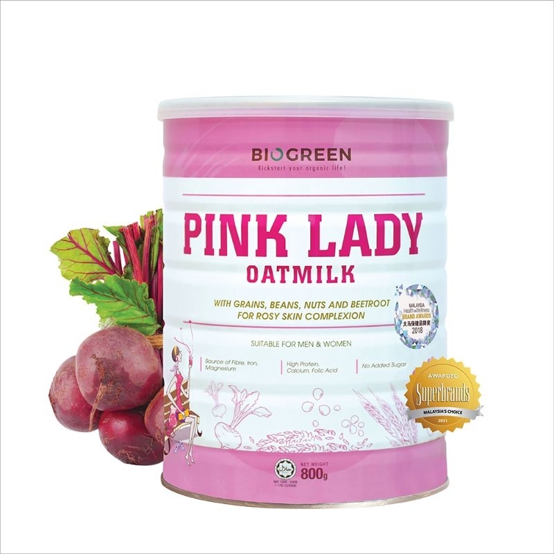 BIOGREEN Organic Pink Lady Oatmilk 800Gm Exp:9/2026 Perfect Pink Lady ...