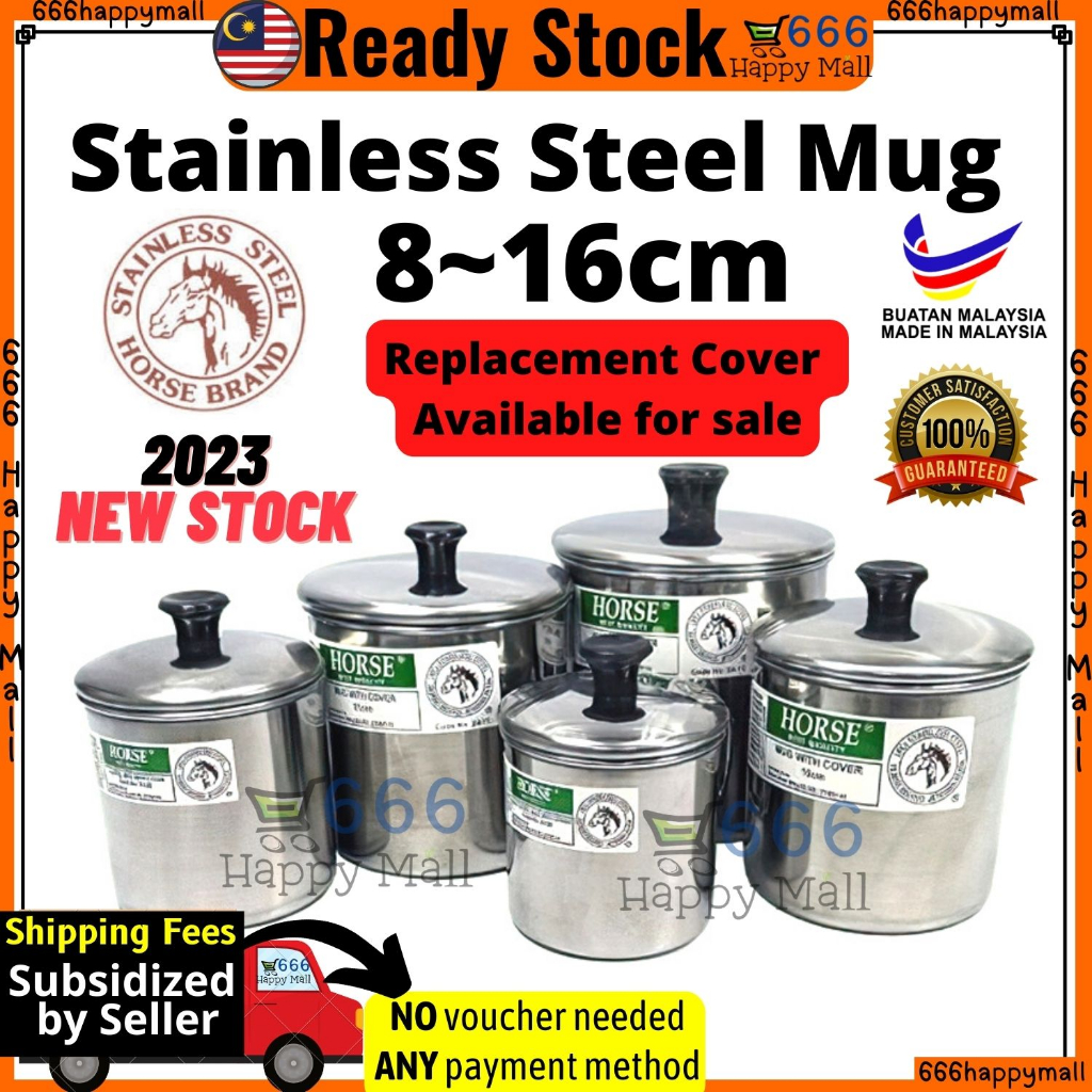 [🇲🇾Rdy Stok] Horse StainlessSteel Mug with Cover | Horse Kole Besi ...
