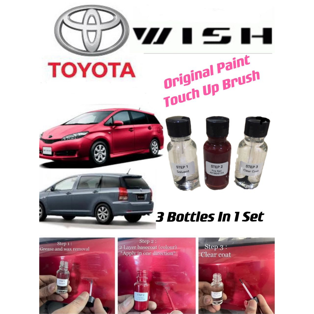 Toyota Wish Paint Repair Kit Original Colour Touch Up Paint Combo Set ...