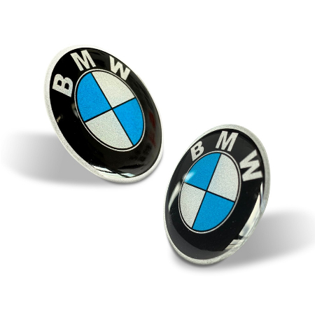 3D 3cm Bmw Epoxy Front Hood Steering Wheel Trunk Rear Soft Emblem Badge ...