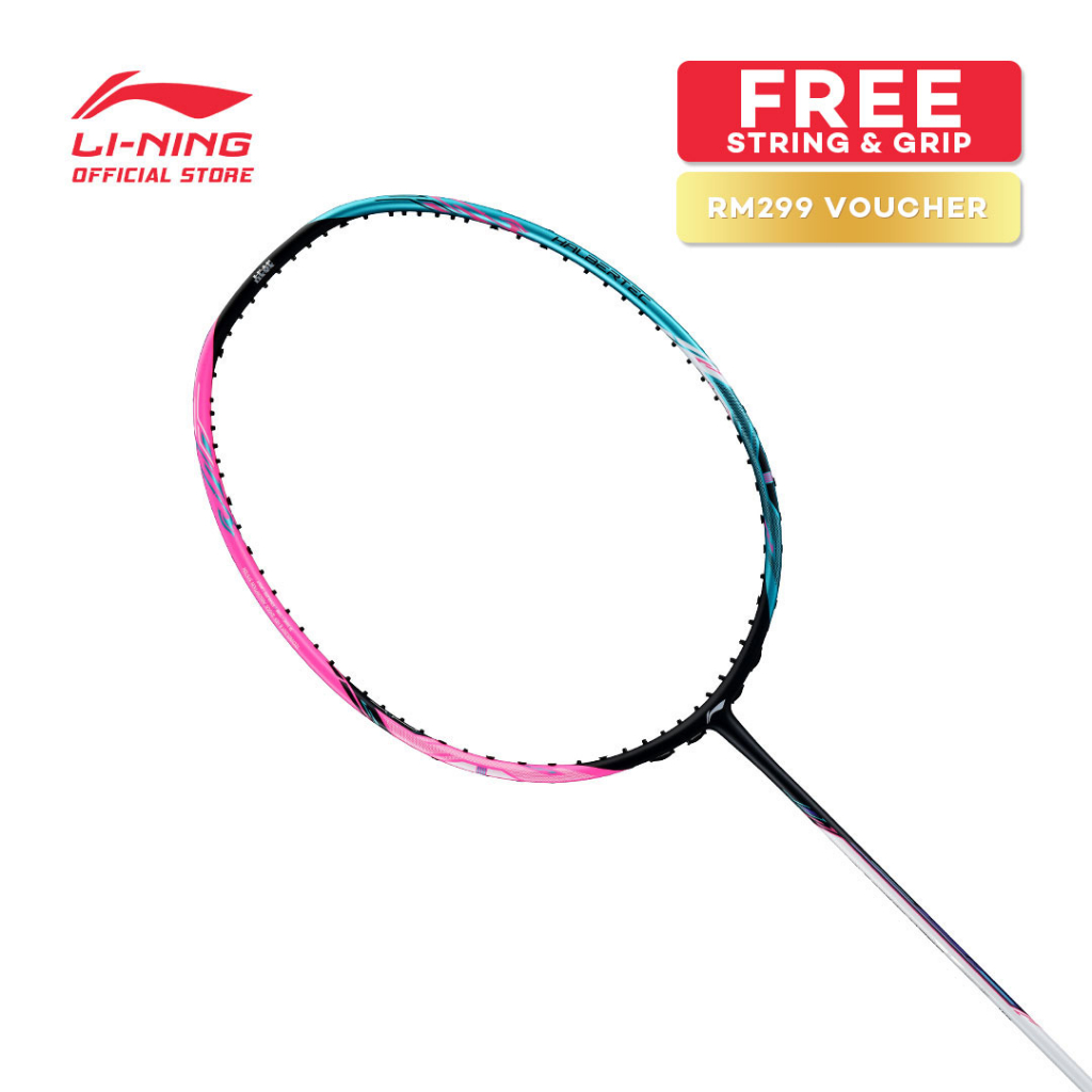 LI-NING HALBERTEC 8000 BADMINTON RACQUET - BLUE/PINK - AYPT013-2 ...