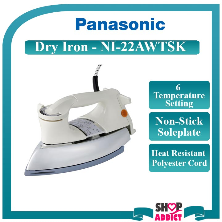 Panasonic NI-22AWT 6 Temperature Settings Heavyweight Dry Iron NI ...