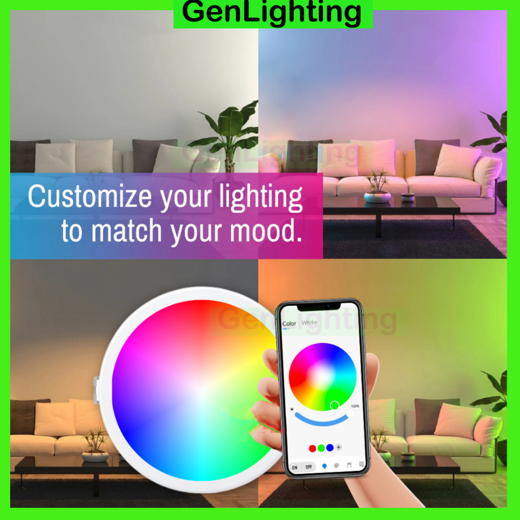 Tuya App Led Embedded Ceiling Downlight IMITOS Bluetooth Smart RGB+CW ...