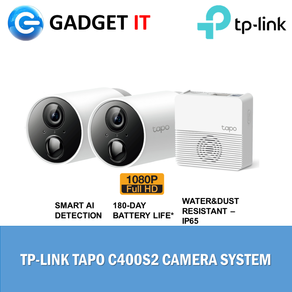 TP-LINK TAPO C400S2 / C420S2 2K QHD BATTERY OPERATED RECHARGEABLE ...