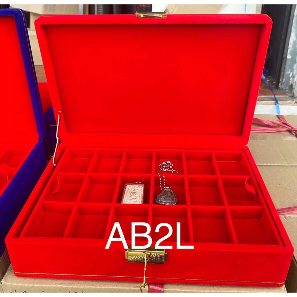 Double Layers Amulet Storage Box 36 slots (Adjustable Partition, Key ...