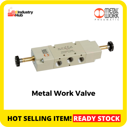 Original Metal Work Pneumatic Valve 7020021200 5/2 Port Size 1/4'' B ...