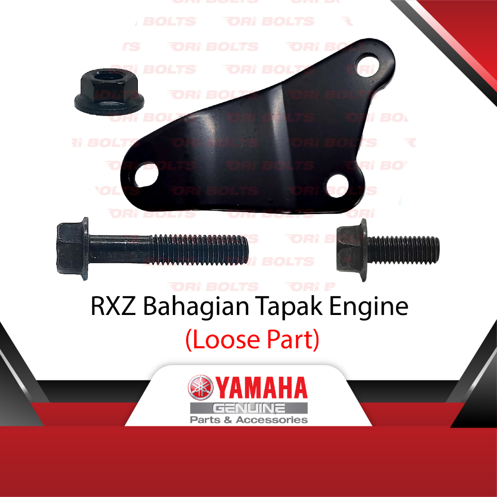 Yamaha Original RXZ Milli Cata Catalyzer Head Bracket Bolt and Nut ...
