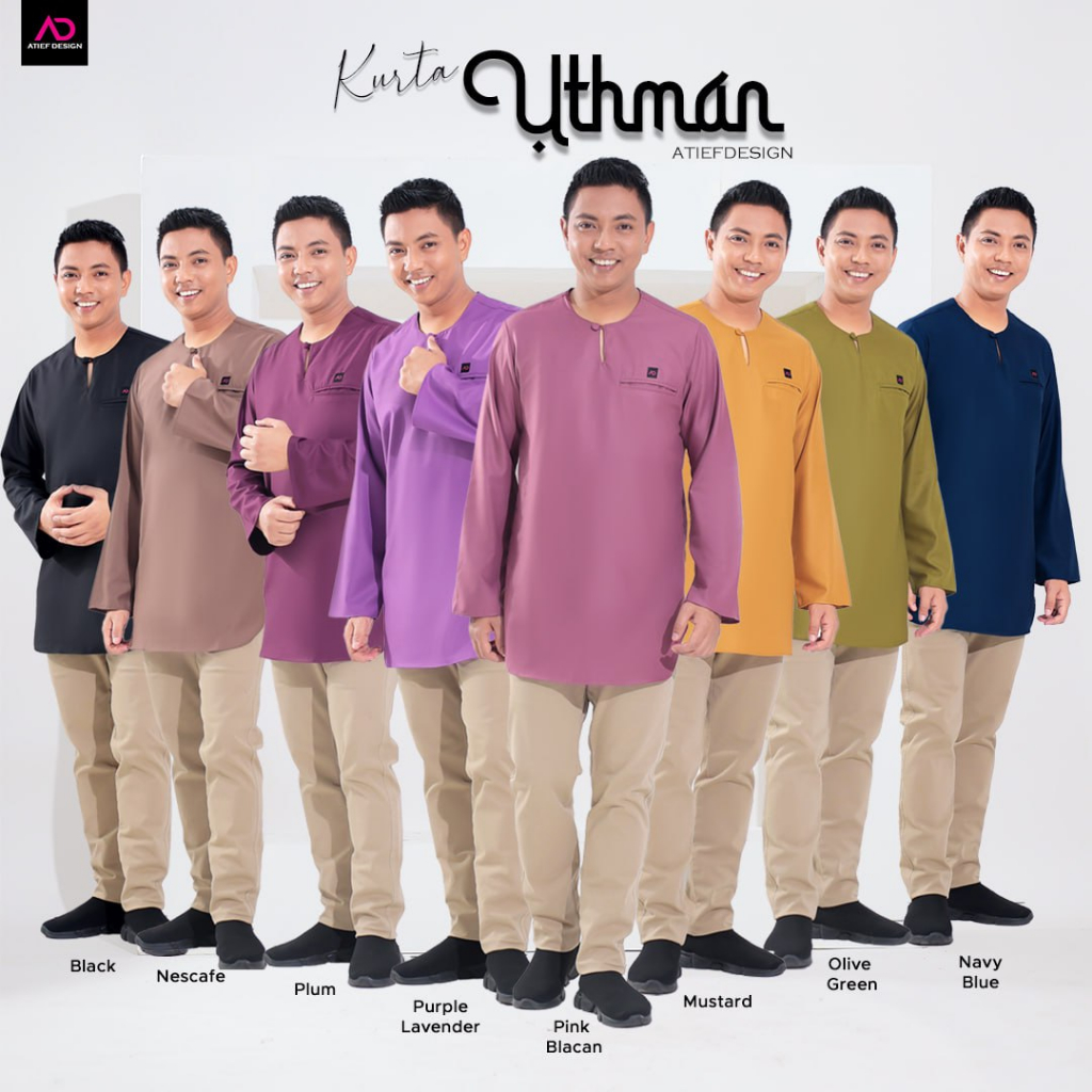 ATIEF DESIGN Signature Series: Kurta Uthman Dewasa Cotton Sakura ...