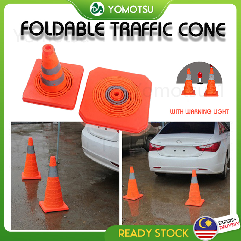 45cm/60cm Collapsible Foldable Road Cone Safety Reflective Tape ...