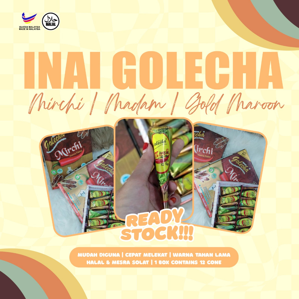 INAI MIRCHI/MADAM/GOLD MAROON 1BOX (12PCS) | Shopee Malaysia