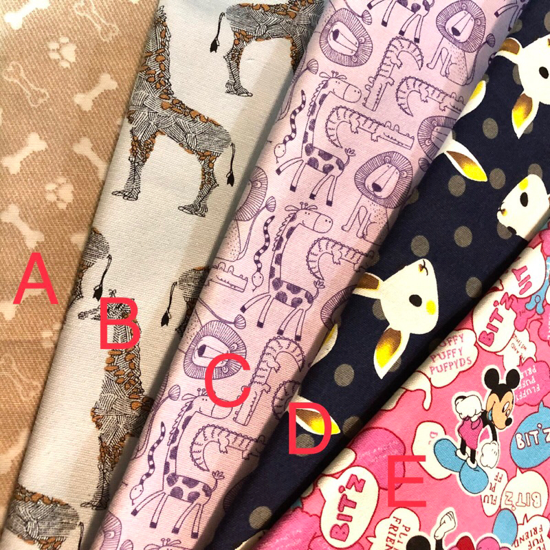 Cartoon characters design cotton canvas fabric/kain diy cloth | Shopee ...