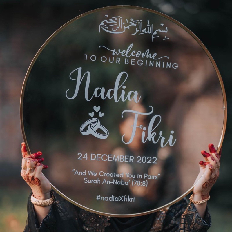 Sticker Welcome Board / Wedding/Tunang | Shopee Malaysia