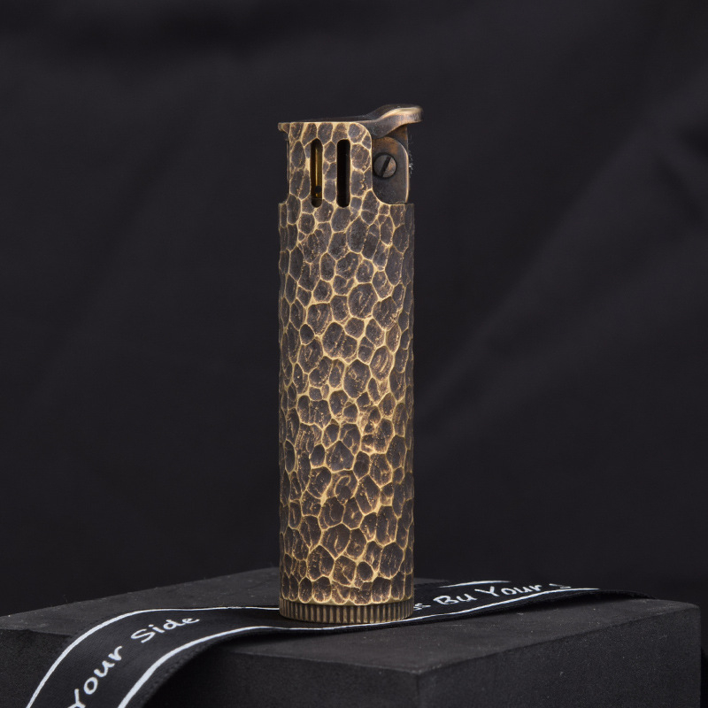 PROMISE vintage trench brass kerosene lighter double-sided fire retro ...