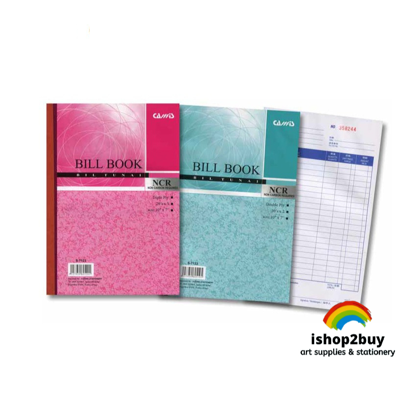 Camis Bill Book Cash Bill Book 10 Books 3Ply / 2 Ply Buku Bil Tunai ...