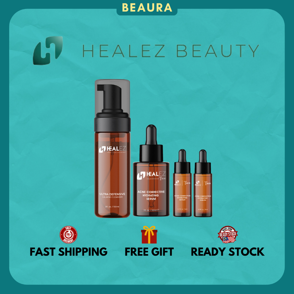 HEALEZ ACNE CORRECTIVE HYDRATING SERUM CALMING CLEANSER | Shopee Malaysia