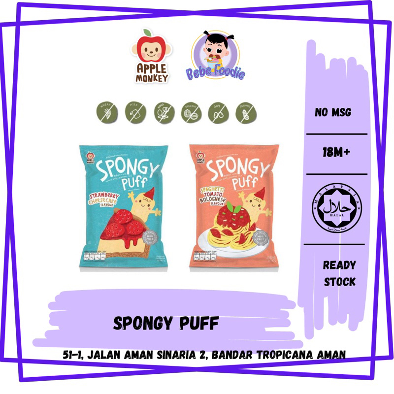APPLE MONKEY SPONGY PUFF | Shopee Malaysia