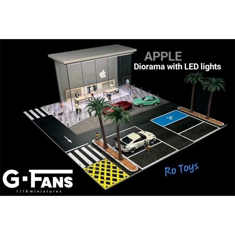 G-Fans Diorama For Scale 1:64 Miniatures with LED lights. 7E Starbucks ...