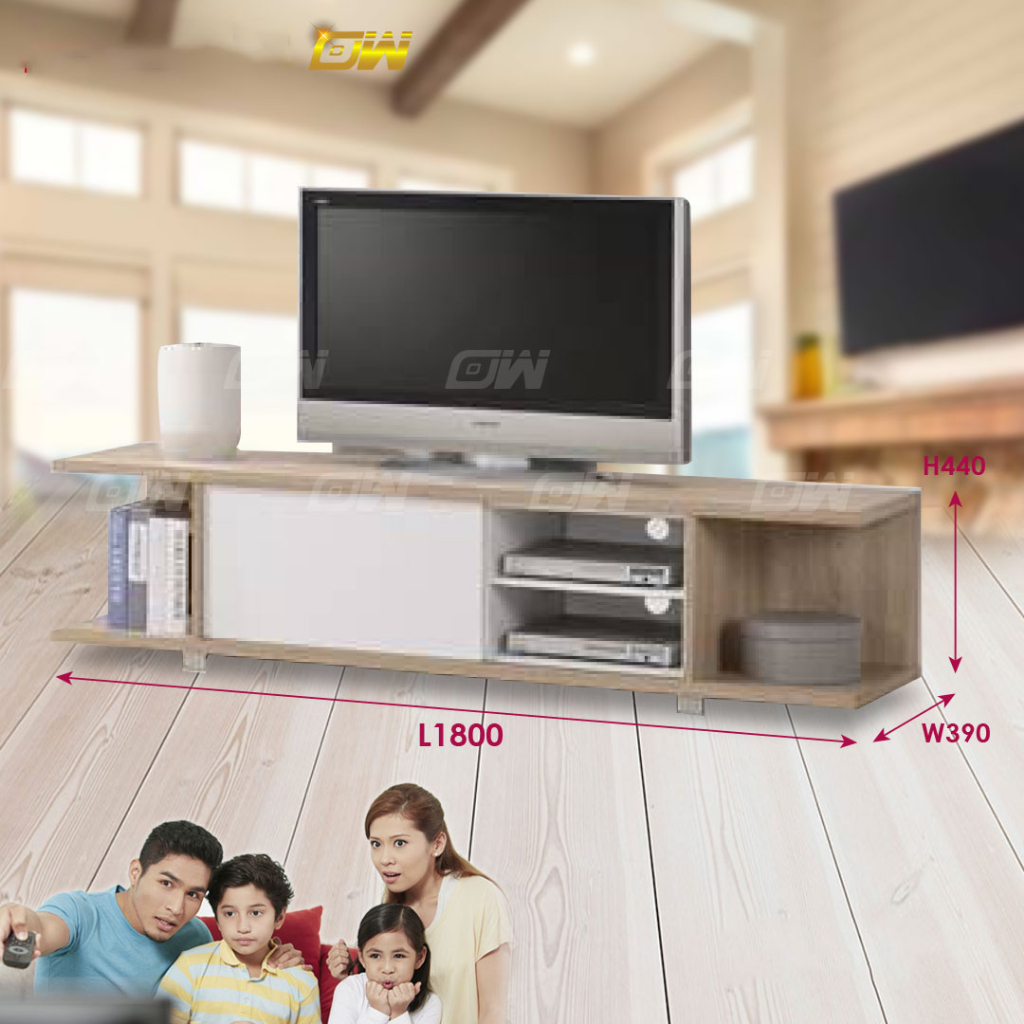 6 Feet TV Cabinet Wood / Hall Cabinet / Lounge Cabinet / Display ...