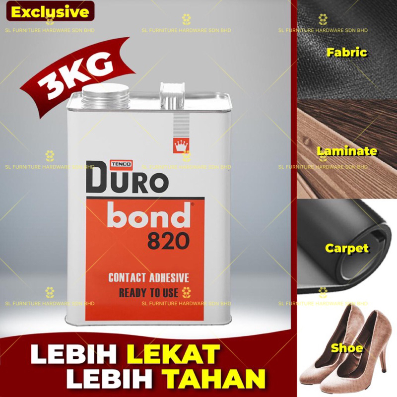 DuroBond Formica Glue Contact Gum Adhensive Donson820 3 kg / Wonderbond ...