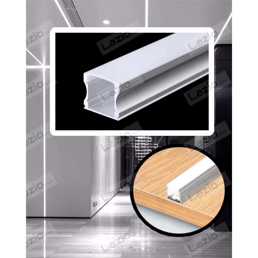 (0.5m/1m/1.5m) LED strip light aluminium deep U channel / profile track ...