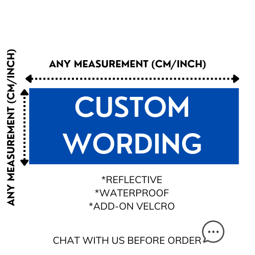CUSTOM REFLECTOR WORDING / LOGO REFLECTIVE EMBROIDERY by MH STORE ...